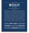 Wesley Personalized Name Meaning Art Prints – Name Stories