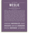 Weslie | Name Art Print – Name Stories