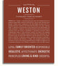 Weston Personalized Name Meaning Art Prints – Name Stories