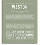 Weston | Name Art Print – Name Stories