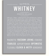Whitney | Name Art Print – Name Stories