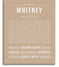 Whitney | Name Art Print – Name Stories