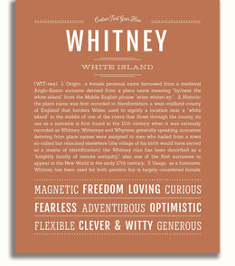 Whitney | Name Art Print – Name Stories