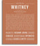 Whitney | Name Art Print – Name Stories