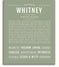 Whitney | Name Art Print – Name Stories