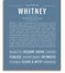 Whitney | Name Art Print – Name Stories