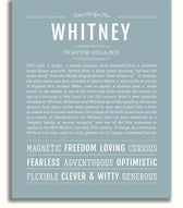 Whitney | Name Art Print – Name Stories