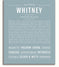 Whitney | Name Art Print – Name Stories