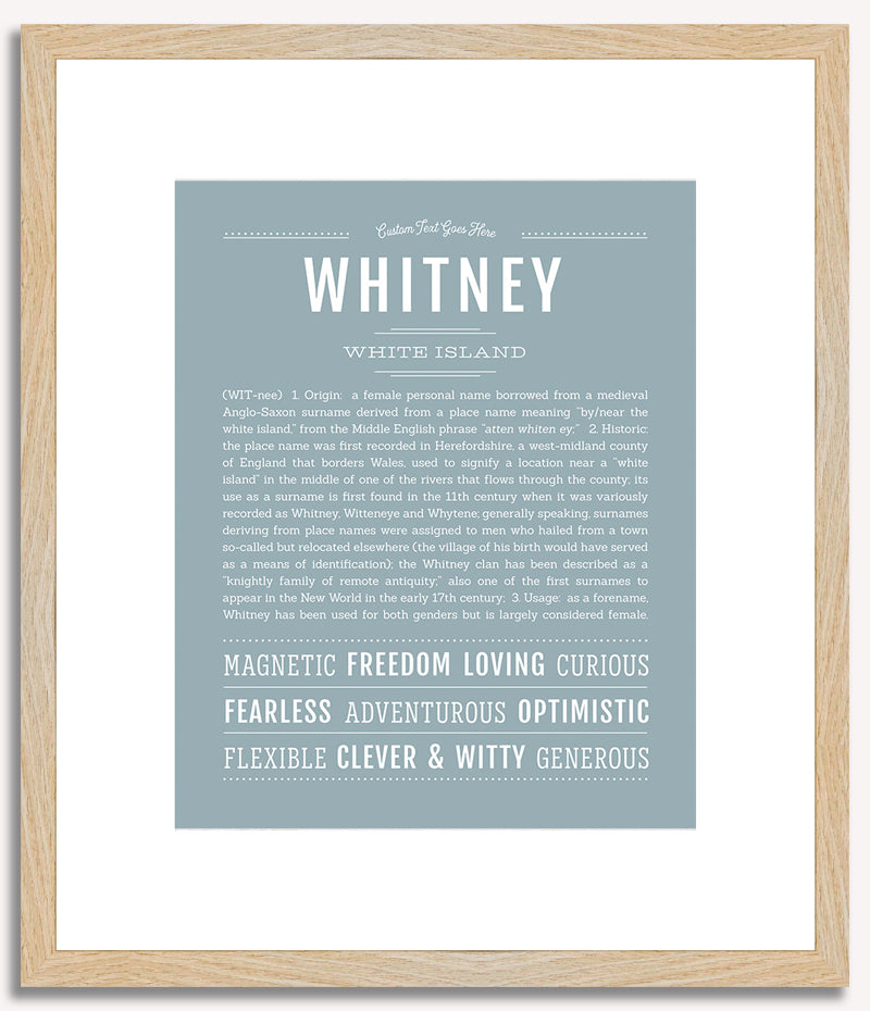 Whitney (female) | Name Art Print – Name Stories