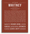 Whitney (female) | Name Art Print – Name Stories
