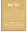 Whitney (female) | Name Art Print – Name Stories
