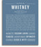 Whitney Personalized Name Meaning Art Prints – Name Stories