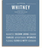 Whitney (female) | Name Art Print – Name Stories