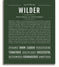 Wilder Personalized Name Meaning Art Prints – Name Stories
