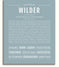 Wilder (male) | Name Art Print – Name Stories