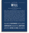 Will Personalized Name Meaning Art Prints – Name Stories