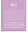 Will | Name Art Print – Name Stories