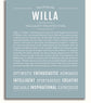 Willa | Name Art Print – Name Stories