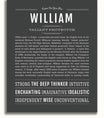 William | Name Art Print – Name Stories