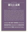 William Personalized Name Meaning Art Prints – Name Stories