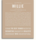Willie | Name Art Print – Name Stories