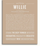 Willie | Name Art Print – Name Stories