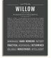 Willow Personalized Name Meaning Art Prints – Name Stories