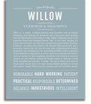 Willow | Name Art Print – Name Stories