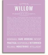 Willow | Name Art Print – Name Stories