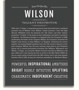 Wilson | Name Art Print – Name Stories
