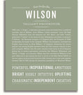 Wilson | Name Art Print – Name Stories