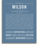 Wilson | Name Art Print – Name Stories