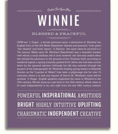 Winnie | Name Art Print – Name Stories