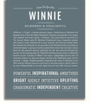 Winnie | Name Art Print – Name Stories