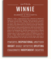 Winnie | Name Art Print – Name Stories