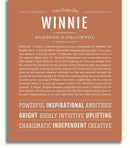 Winnie | Name Art Print – Name Stories