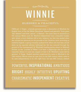 Winnie | Name Art Print – Name Stories
