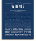 Winnie | Name Art Print – Name Stories