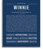 Winnie Personalized Name Meaning Art Prints – Name Stories