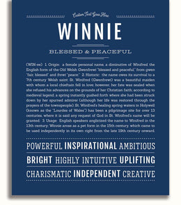 Winnie | Name Art Print – Name Stories