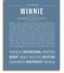 Winnie Personalized Name Meaning Art Prints – Name Stories