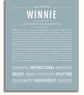 Winnie | Name Art Print – Name Stories