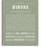 Winona | Name Art Print – Name Stories