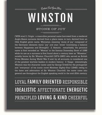 Winston | Name Art Print – Name Stories