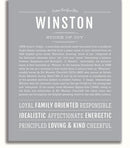 Winston | Name Art Print – Name Stories