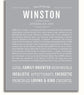 Winston Personalized Name Meaning Art Prints – Name Stories