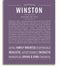 Winston Personalized Name Meaning Art Prints – Name Stories