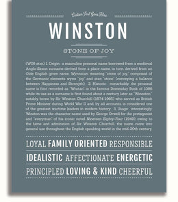 Winston | Name Art Print – Name Stories