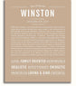 Winston Personalized Name Meaning Art Prints – Name Stories