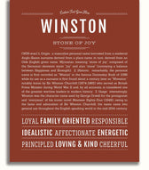 Winston | Name Art Print – Name Stories